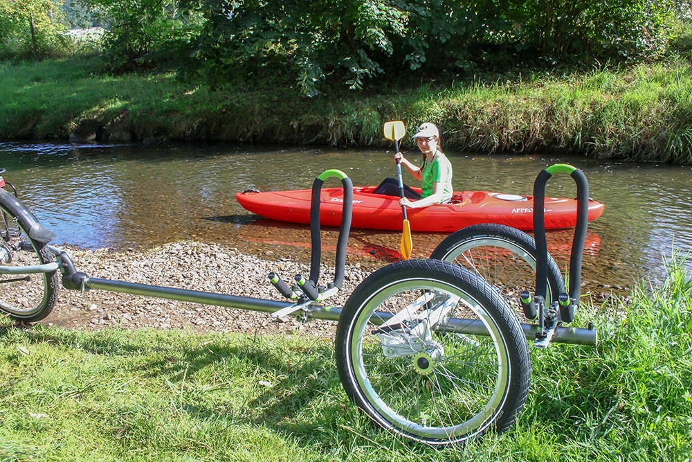 aidoo Fahrradanhänger beim Sport